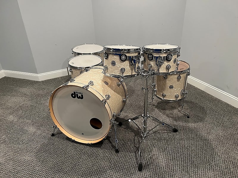 Dw Collectors Series Vintage White Marine Pearl | Reverb