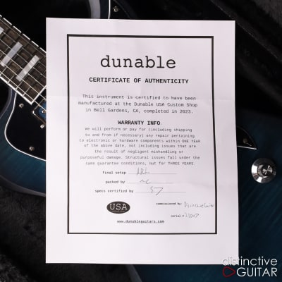 Dunable R2 - Transparent Blue Flame Maple Top | Reverb