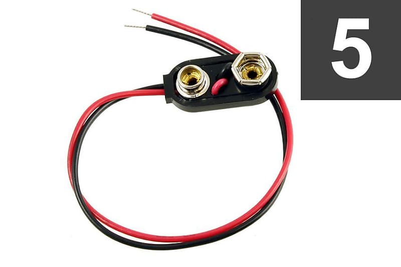 Rigid Plastic 9V Battery Terminals Pack of 5 | Reverb