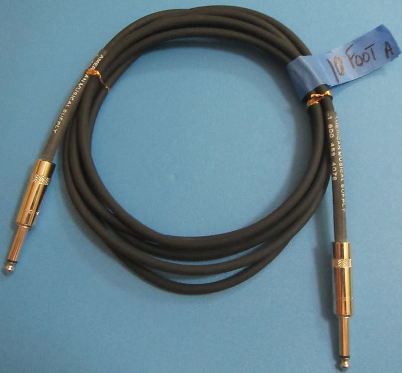American Music Supply 10 Ft. Cable 2000's - Black | Reverb
