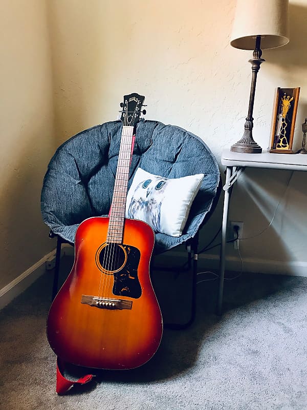 Vintage 1968 Guild D35 acoustic guitar in Sunburst - REAL | Reverb