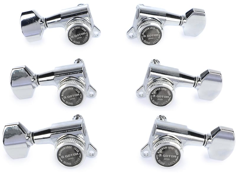 Gotoh SG381-07 MG-T Locking Tuners - 3+3 Chrome | Reverb