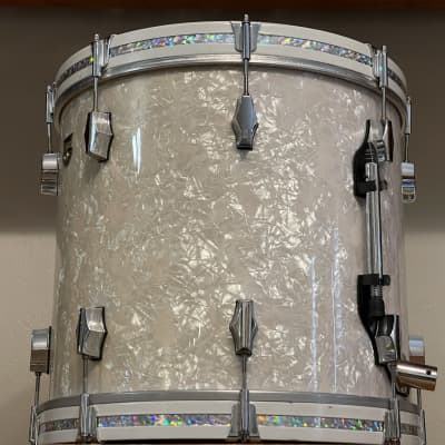 Fibes Austin Crystalite 18/12/14 Bop White Marine Pearl Over | Reverb