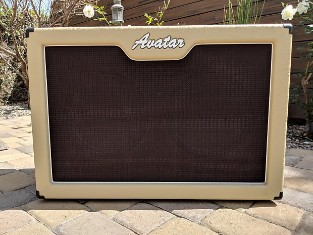 Avatar Signature 2x12 Cabinet, Blonde/Oxblood loaded with two | Reverb