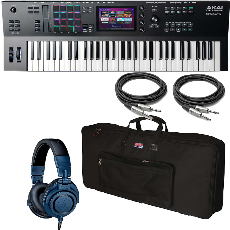 Akai MPC Key 61 Keyboard w/ Bag, Audio Technica ATH-M50XDS | Reverb