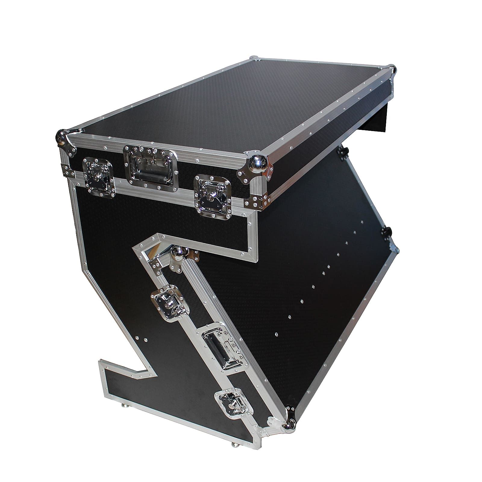 ProX XS-ZTABLE ATA Flight Case Folding Portable DJ Table with | Reverb