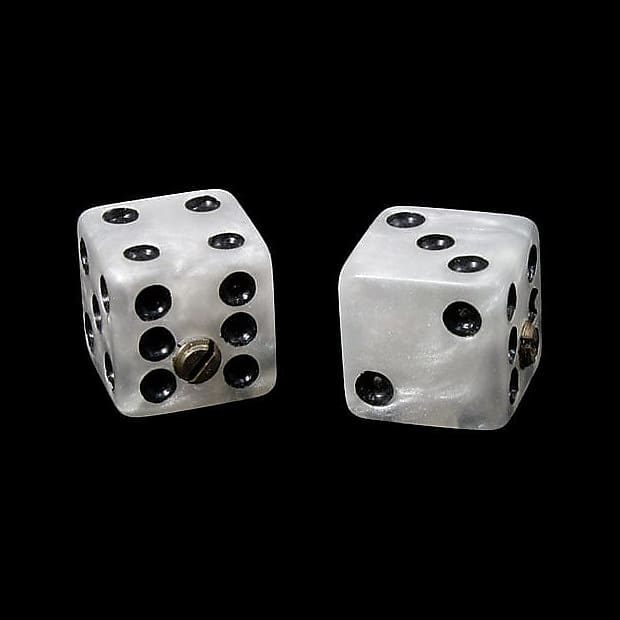 Allparts PK-3250 Set of 2 Unmatched Dice Knobs, White | Reverb