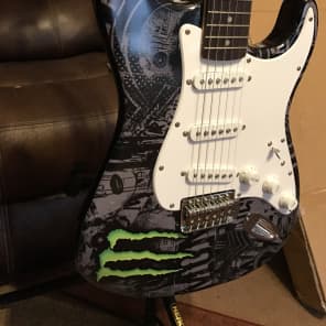 Squier Bullet Strat Monster Energy Drink Limited Edition | Reverb