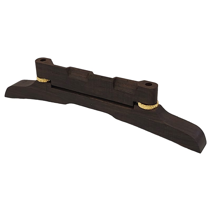 Golden Gate M-202 Adjustable Mandolin Bridge - Ebony w/ Gold | Reverb