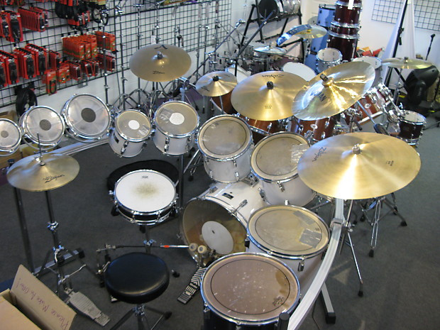 Pearl Export Series 8-Piece + Remo Roto Toms and Zildjian | Reverb