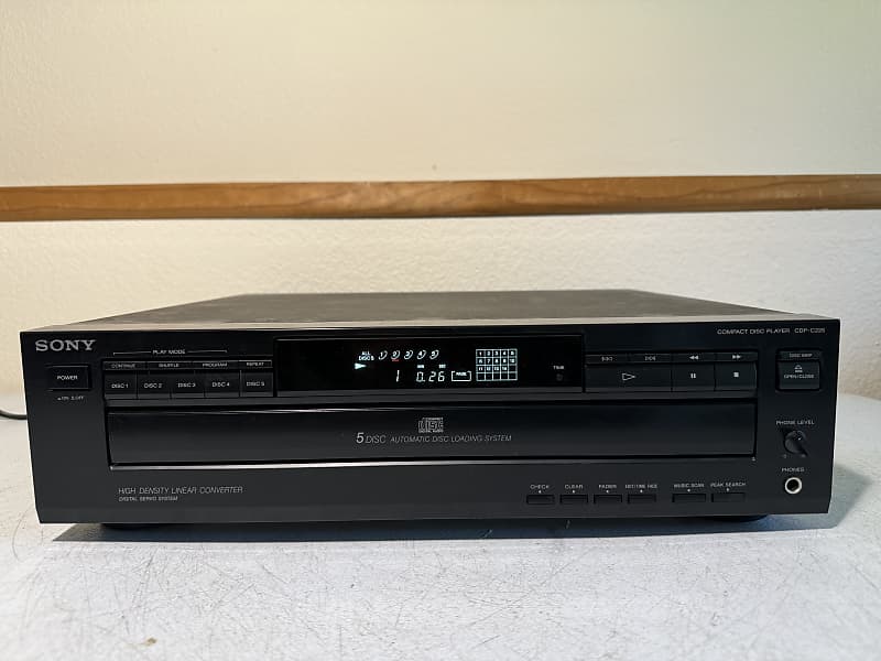 Sony CDP-C225 CD Changer 5 Compact Disc Player HiFi Stereo | Reverb