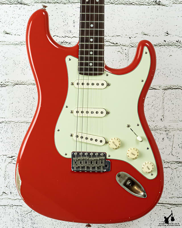 MJT S-Style Partscaster Fiesta Red w/ MJT Body, Musikraft | Reverb
