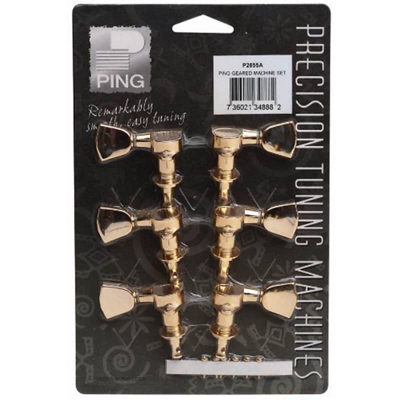 Ping P2655A Geared Individual Tuning Machines, Gold (3 per | Reverb