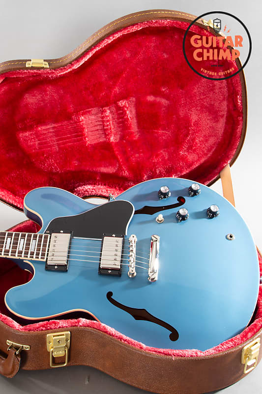2024 Gibson Exclusive ES-335 60s Block Pelham Blue | Reverb Australia
