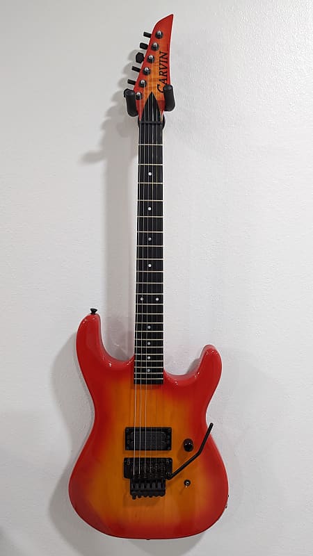 Carvin DC125 1990s, USA - Orange Sunburst, neck-thru, floyd, | Reverb