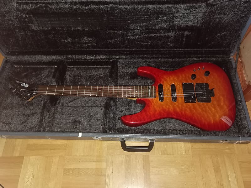 Hohner Professional ST Custom 1991 - Cherry Red Sunburst Body | Reverb