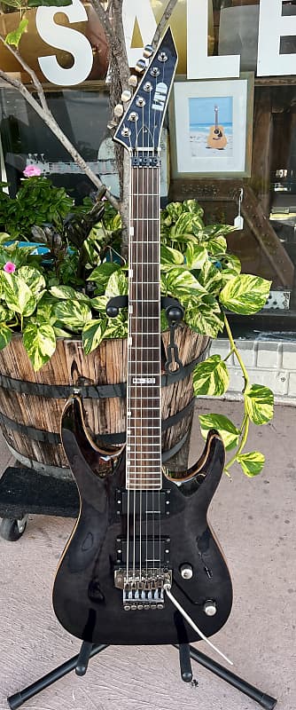 ESP LTD MH-250 See Thru Black w/Case | Reverb