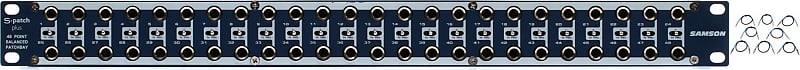Samson S-Patch Plus 48-point Balanced Patchbay Bundle with | Reverb