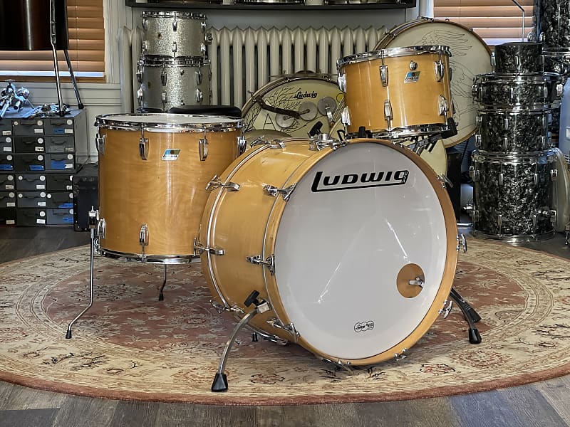 70's Ludwig Thermogloss Drum Set 14x24 16x18 10x14 6-Ply | Reverb