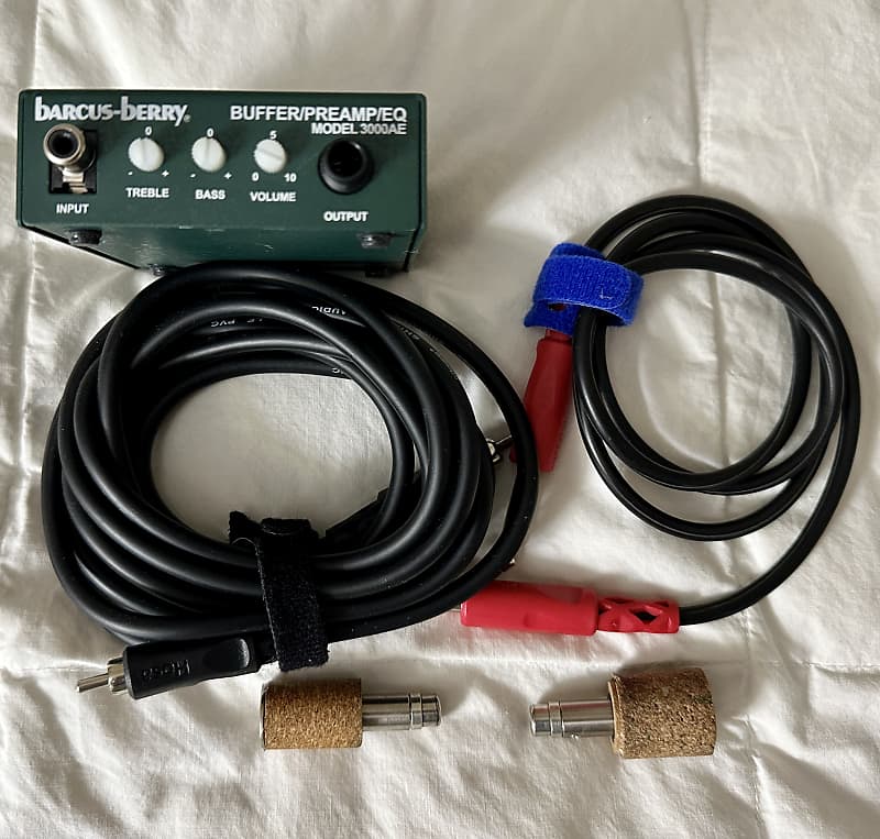Barcus-Berry 6100 Electret Flute Mic System with Preamp, two | Reverb