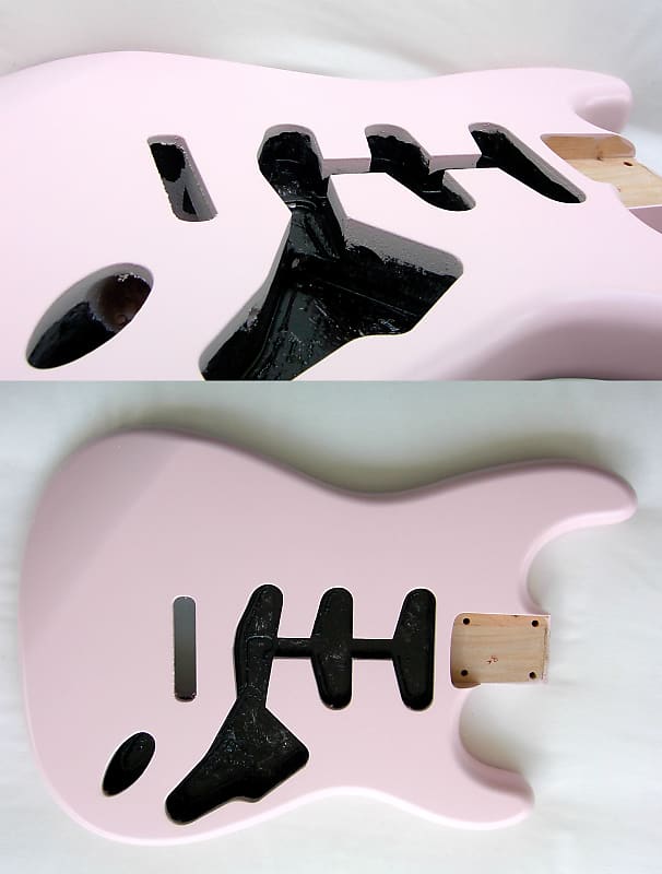 Stratocaster Body / NITRO Satin/ Shell Pink /STRAT / Alder / | Reverb