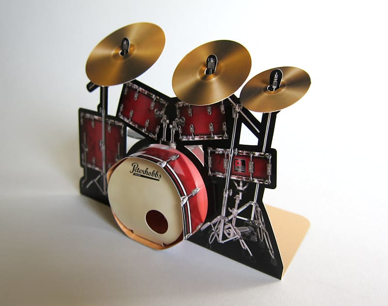 3D Greeting Card - Drum Set | Reverb