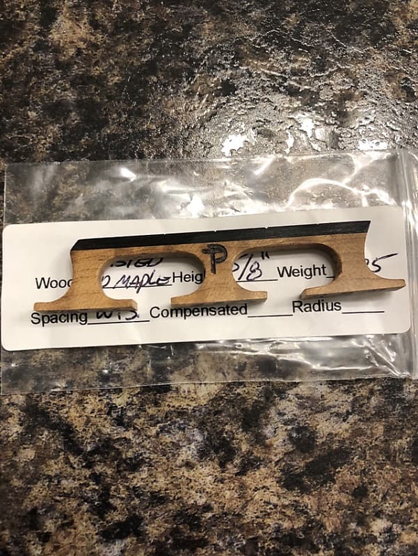 Purcell 5/8" Crowe Spacing Roasted Red Maple Banjo Bridge | Reverb