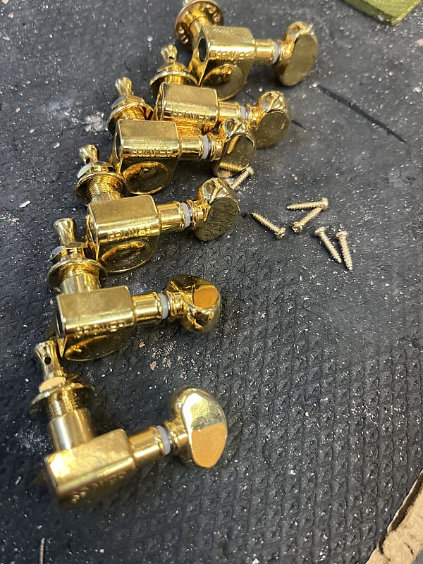 Grover 3x3 Tuning Machine Heads Tuners - Gold | Reverb