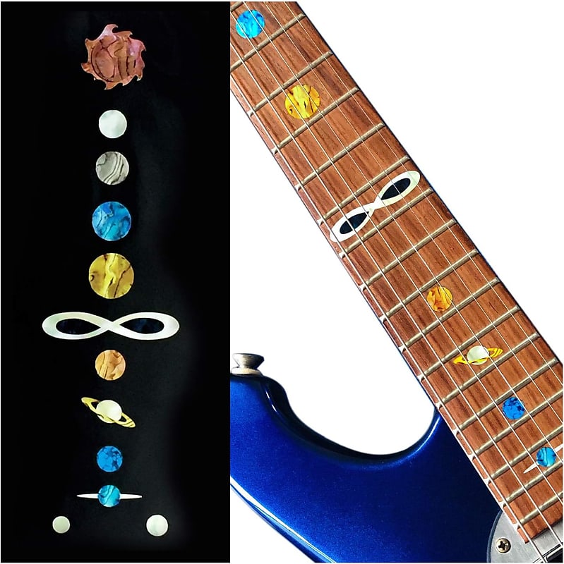 Inlay Sticker Fret Markers for Guitars & Bass - Planets, | Reverb