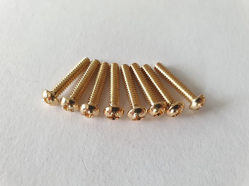 Guitar pickup + switch screws set 8 gold fits | Reverb Deutschland