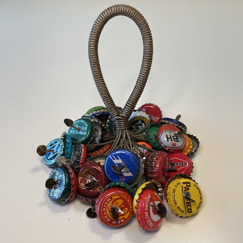 Upcycled Percussion - Bottle Cap Hand Rattle / Shaker - | Reverb