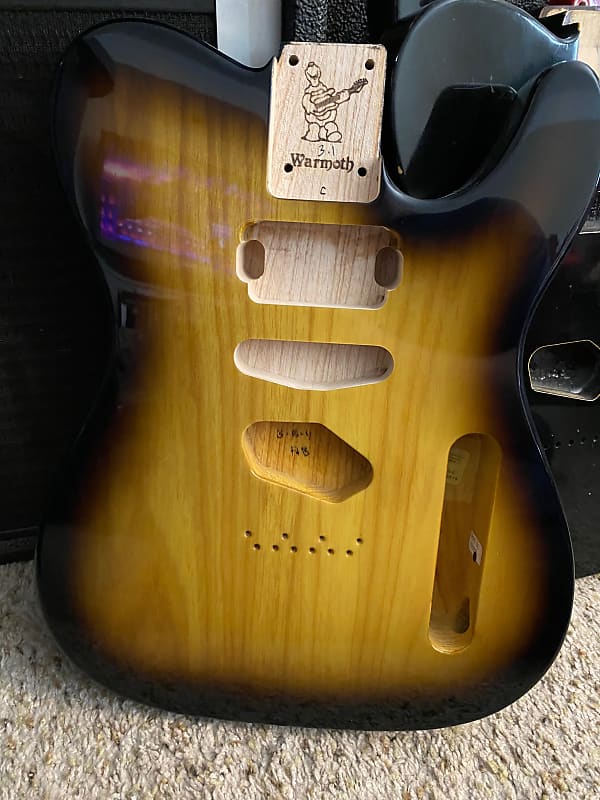 Warmoth Fender Lic. Telecaster Roasted Swamp Ash Chambered | Reverb