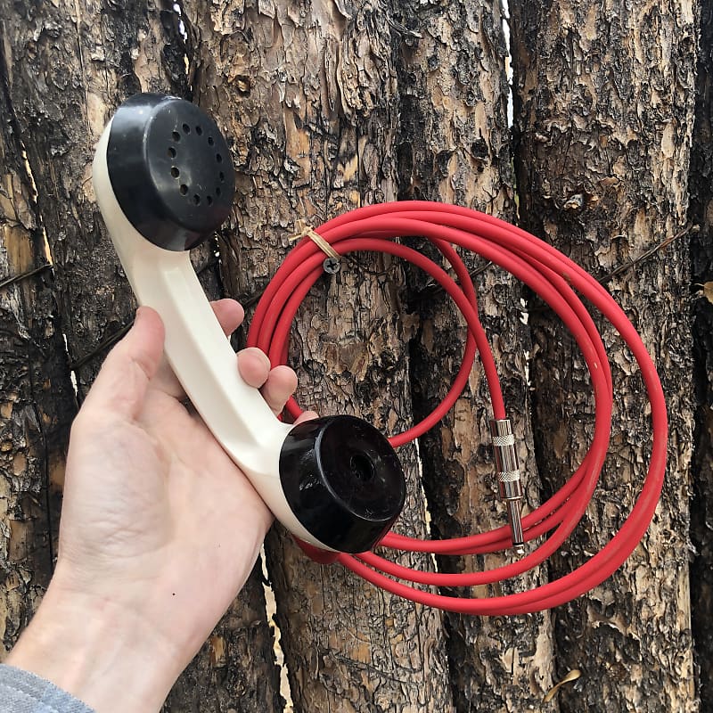 Vintage Ukrainian Black/White LoFi telephone microphone. Mic | Reverb