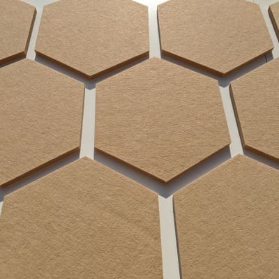 9 sq.ft Thick Acoustic Felt Sound Damping Polygon Panels - 12 | Reverb
