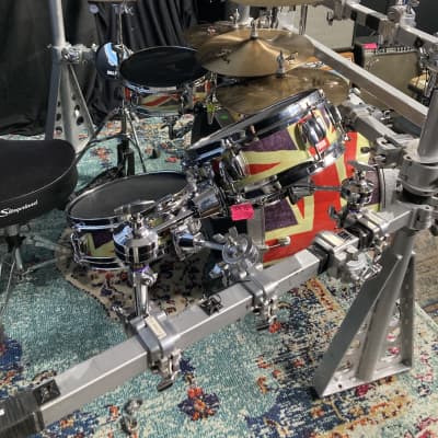 Rick Allen's Def Leppard 2016 Tour "Union Jack" Drum Kit. | Reverb