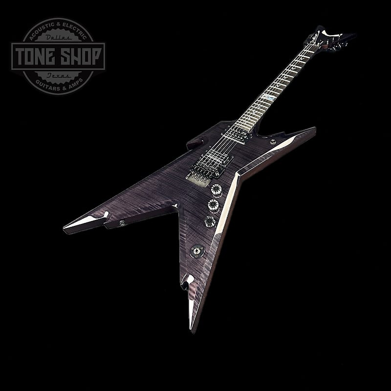 Mint Dean USA Custom Shop Dime Razorback Trans Black w/case | Reverb