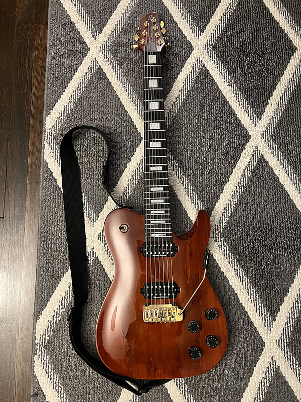 Jericho Fusion Contour Tele-Style 7 String 2016 - Walnut | Reverb