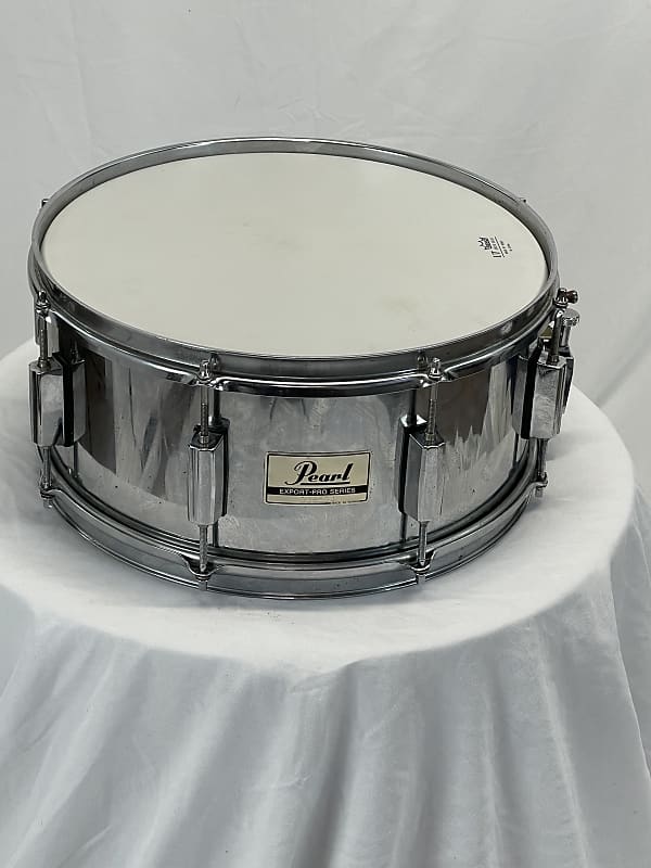 Pearl Export Pro Steel 6.5x14 8 Lug Snare 1990’s Chrome | Reverb