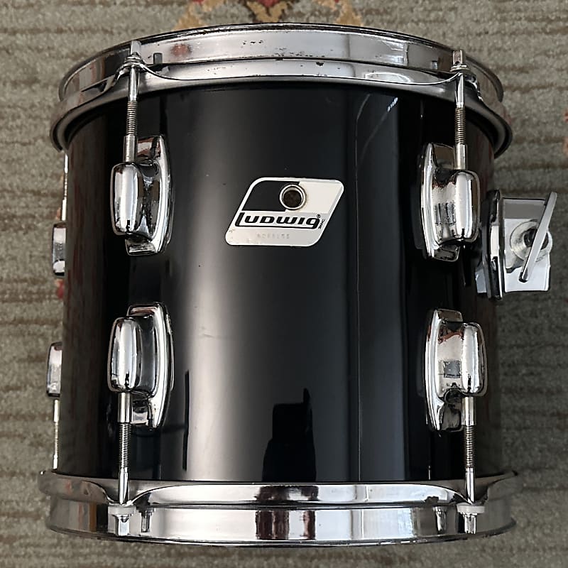 Vintage Ludwig Rocker Series 10" Tom Black 10x9 1980s-1990s | Reverb