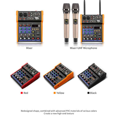 4 Channel Mixer Bluetooth USB Wireless w/ 2 Microphones small | Reverb