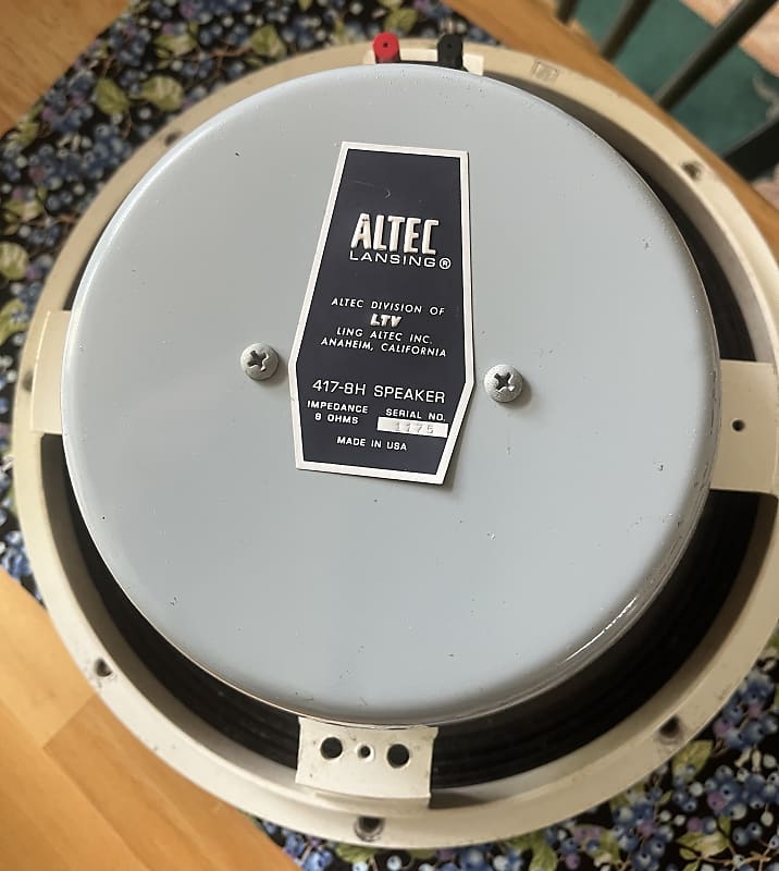 Altec Lansing 417-8H 12” 8 ohm 1970’s | Reverb