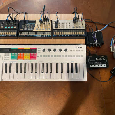 Full Korg Volca and Keystep Pro Battlestation with Wooden | Reverb