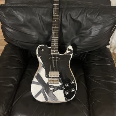 Partscaster Telecaster Custom - Black and white stripe | Reverb