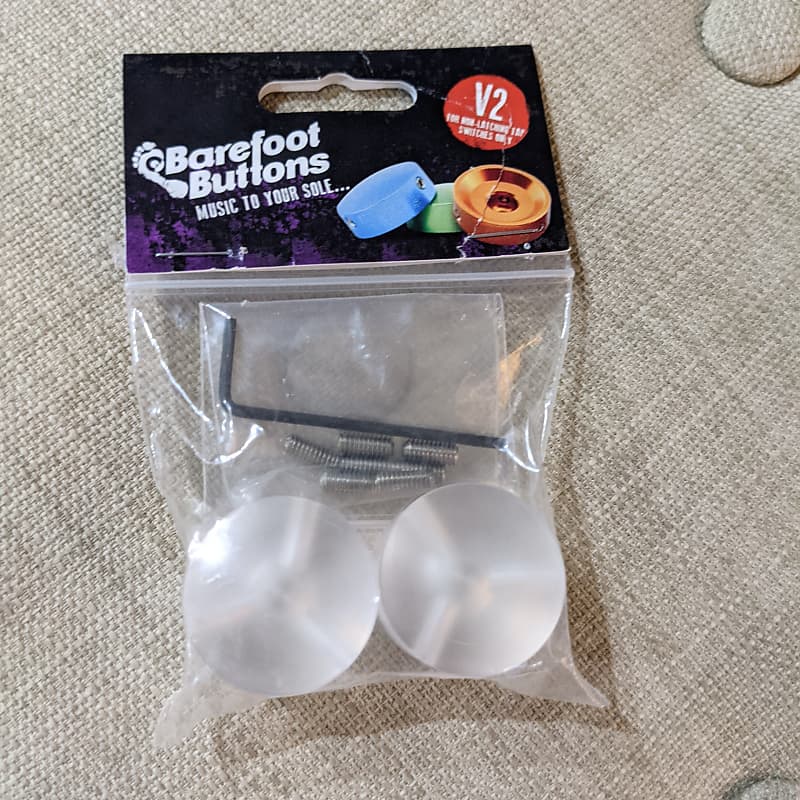 Barefoot Buttons Version 2 Tallboy Clear SPST Tap Switches | Reverb