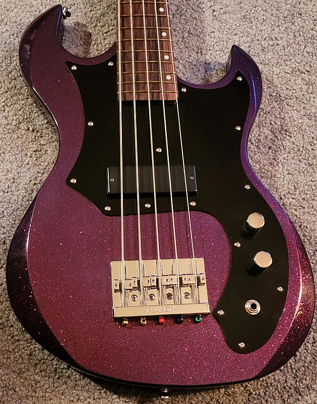 Nutter / Custom Handmade Short Scale 5 String Bass / Purple | Reverb
