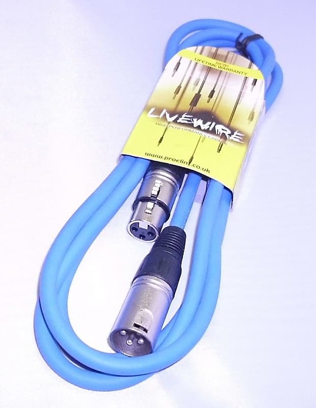 Proel Livewire 3m XLR-XLR Signal/Mic Cable - Blue | Reverb
