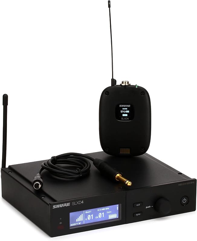 Shure SLXD14 Combo Wireless System with Bodypack and WA305 | Reverb