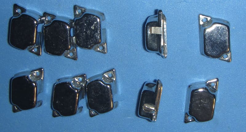 Unknown SET of 12 tuning machine covers Chrome #2 | Reverb