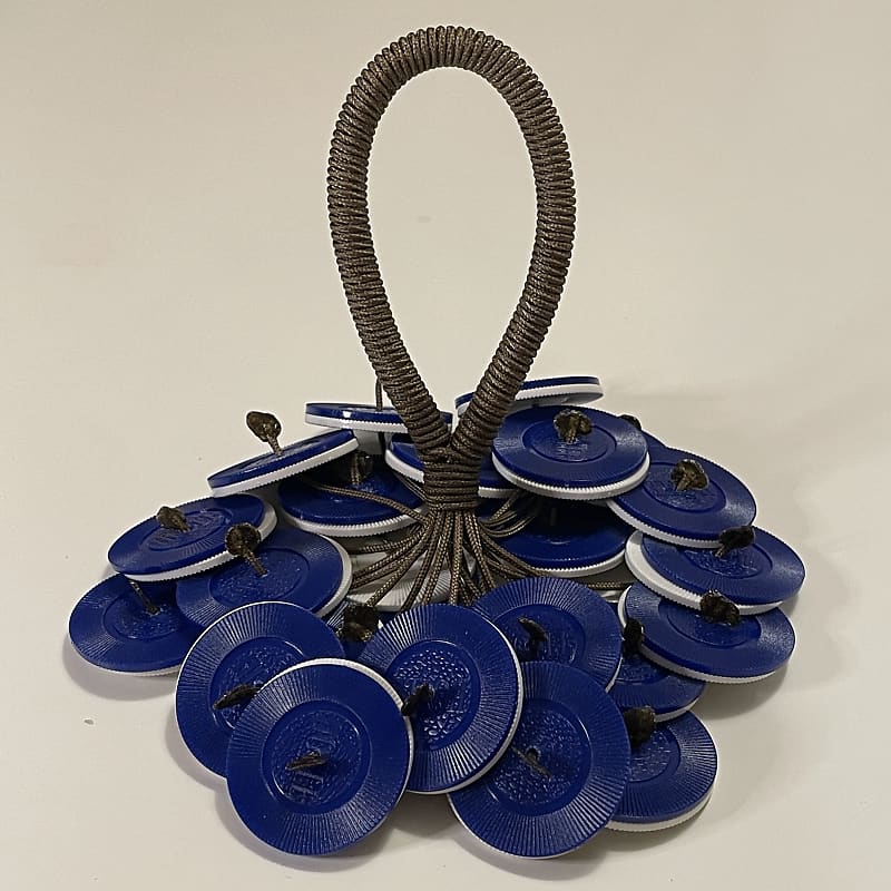 Upcycled Percussion - Poker Chip Hand Rattle / Shaker - Blue | Reverb