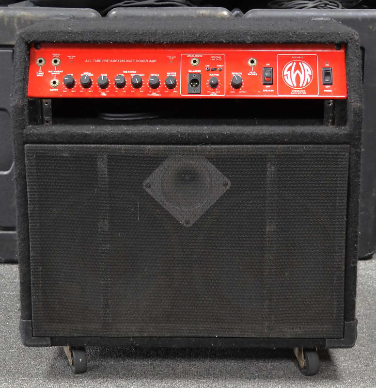 SWR Red Head 2x10 240w Bass Combo Amplifier w/ Casters & Dust | Reverb